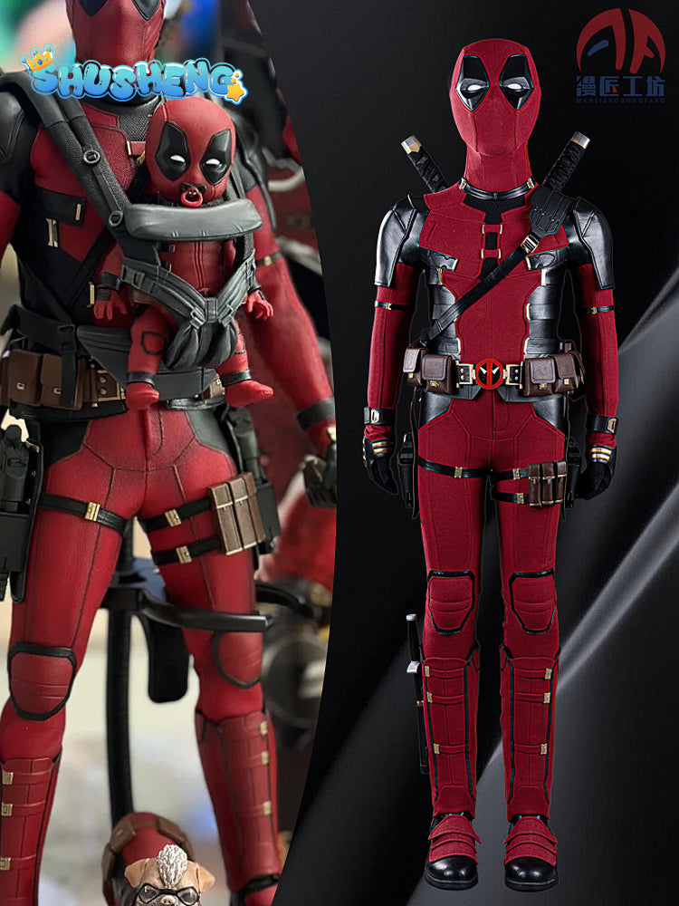 Kids Deadpool Bodysuit Superhero Cosplay Jumpsuit Suit Boys Fantasy ...