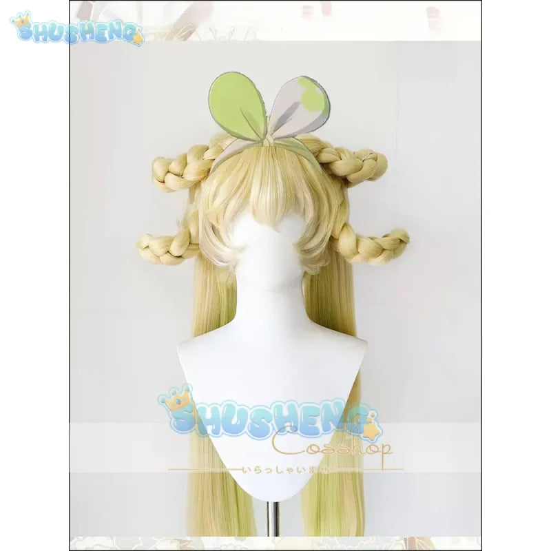Wuthering Waves Verina Cosplay Wig 105cm Yellow Braided Long Hair