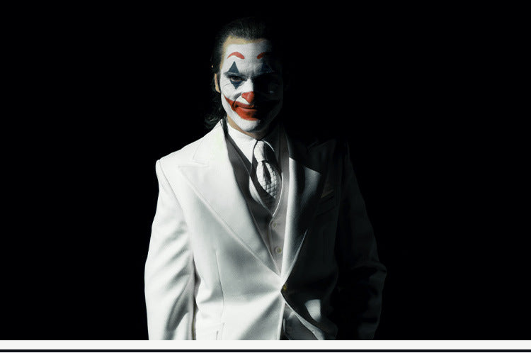 Joker Cosplay Costume Clown Clothes Arthur Fleck White Suit Halloween ...