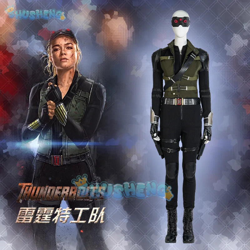 Thunderbolts Yelena Belova Black Widow Cosplay White Widow Costume