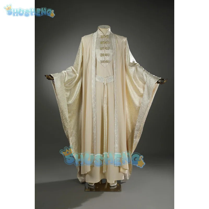 The Fellowship of the Ring Saruman Cosplay Costume White Uniform