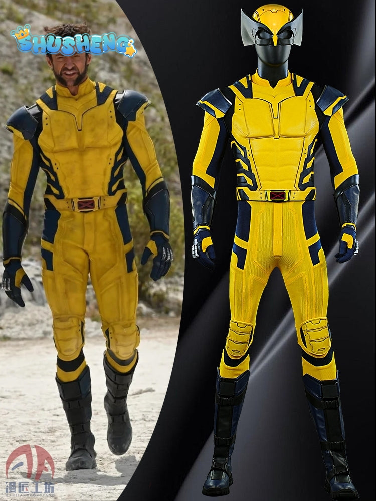 New Movie Wolverine Cosplay Costume Jumpsuit Vest Gloves Belt Wolf ...