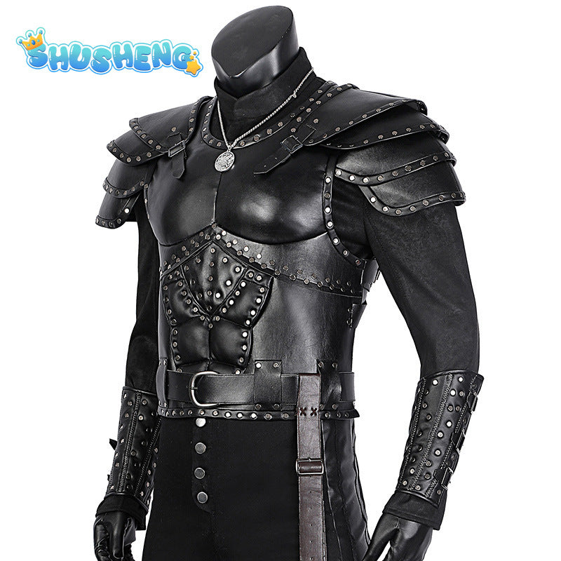 Geralt of Rivia Cosplay Fantasia Costume Leather Jacket for Adult Man ...
